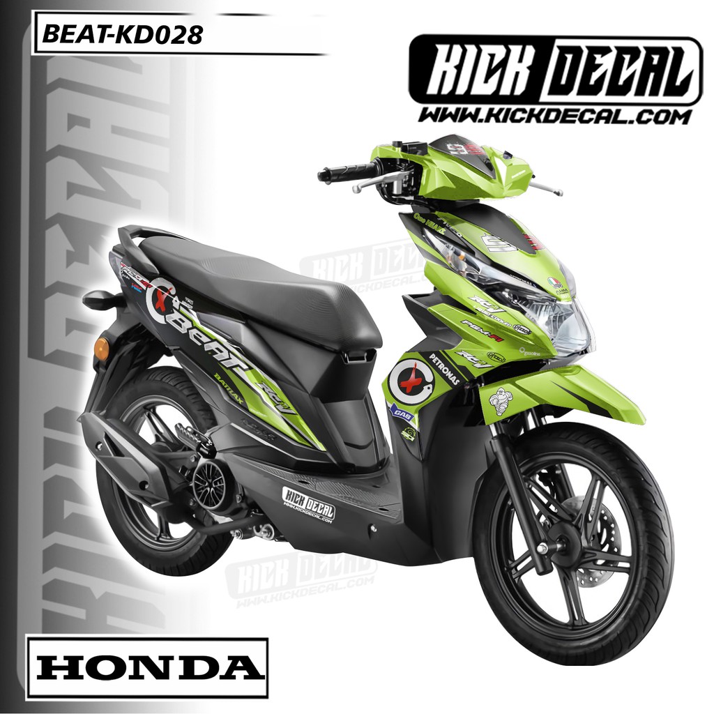 Jual STICKER DECAL MOTOR HONDA BEAT HIJAU HITAM VARIAN KD028 | Shopee ...