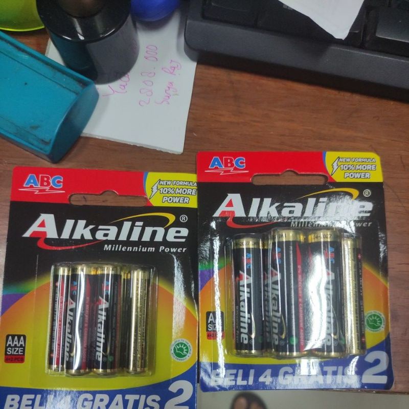Jual alkaline isi 6 aaa atau aa abc | Shopee Indonesia
