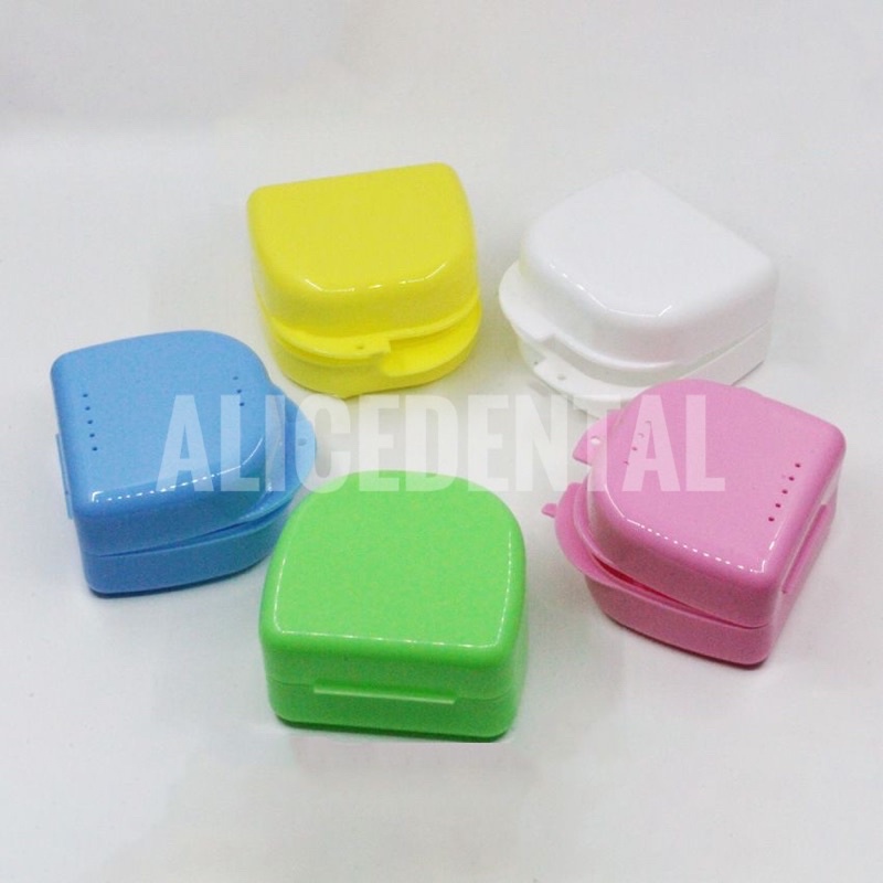 Jual Denture box besar kotak retainer behel dengan lubang tempat gigi ...