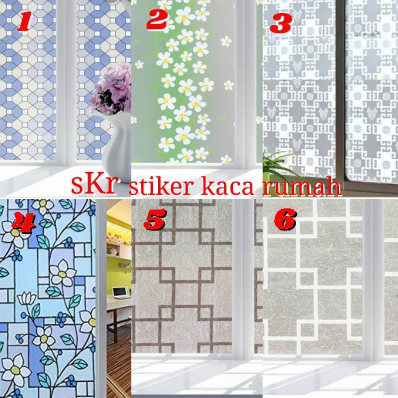 Jual sticker kaca jendela rumah/stiker kaca/sticker kaca/stiker motif ...