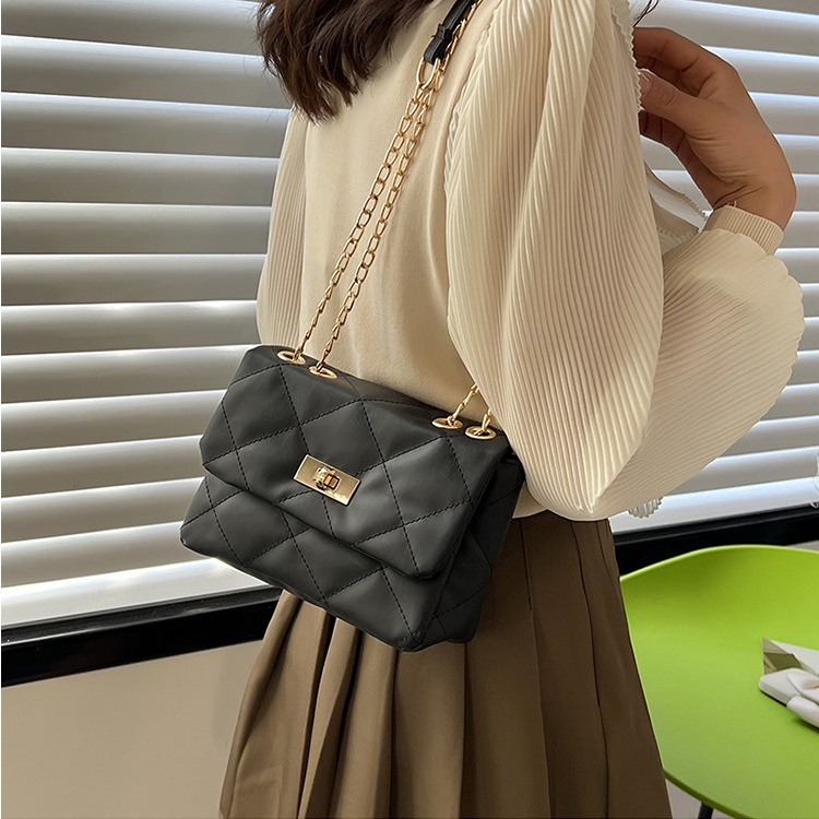 Jual tas bahu model belah ketupat rantai messenger tas wanita | Shopee ...