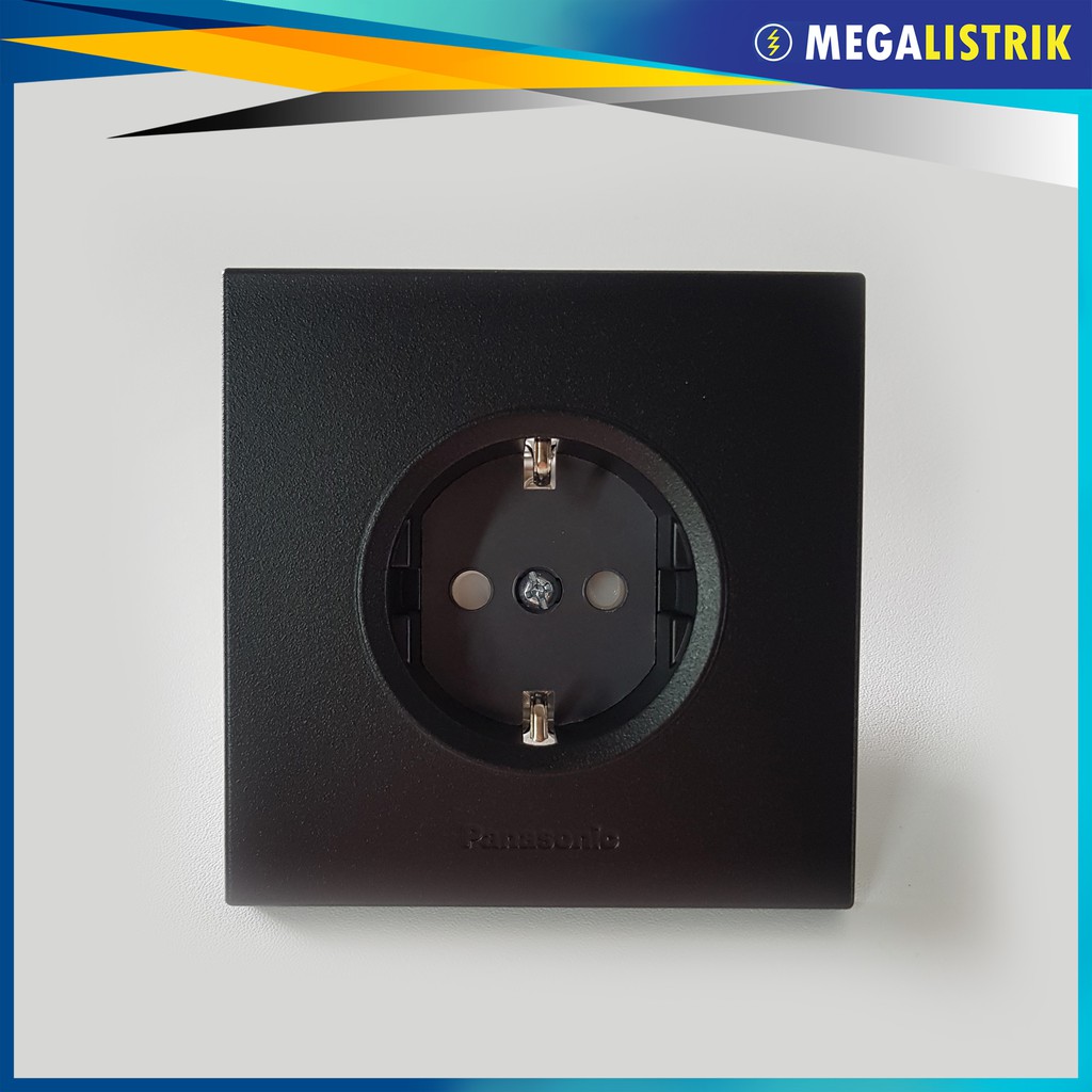Jual PANASONIC STOP KONTAK / SOCKET OUTLET STYLE E ECO BLACK MATTE ...