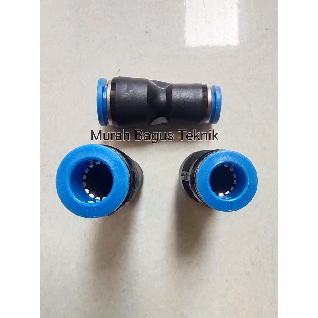 Jual Fitting Pneumatic PG 10mm - 8mm Reducing Straight Fitting Angin 10 ...