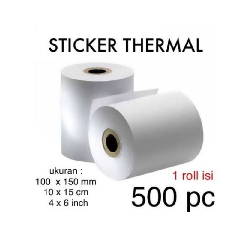 Jual 500 Kertas Print Thermal Label Barcode AWB Print Shopee Ukuran 100 x 150mm A6 isi 500 ...