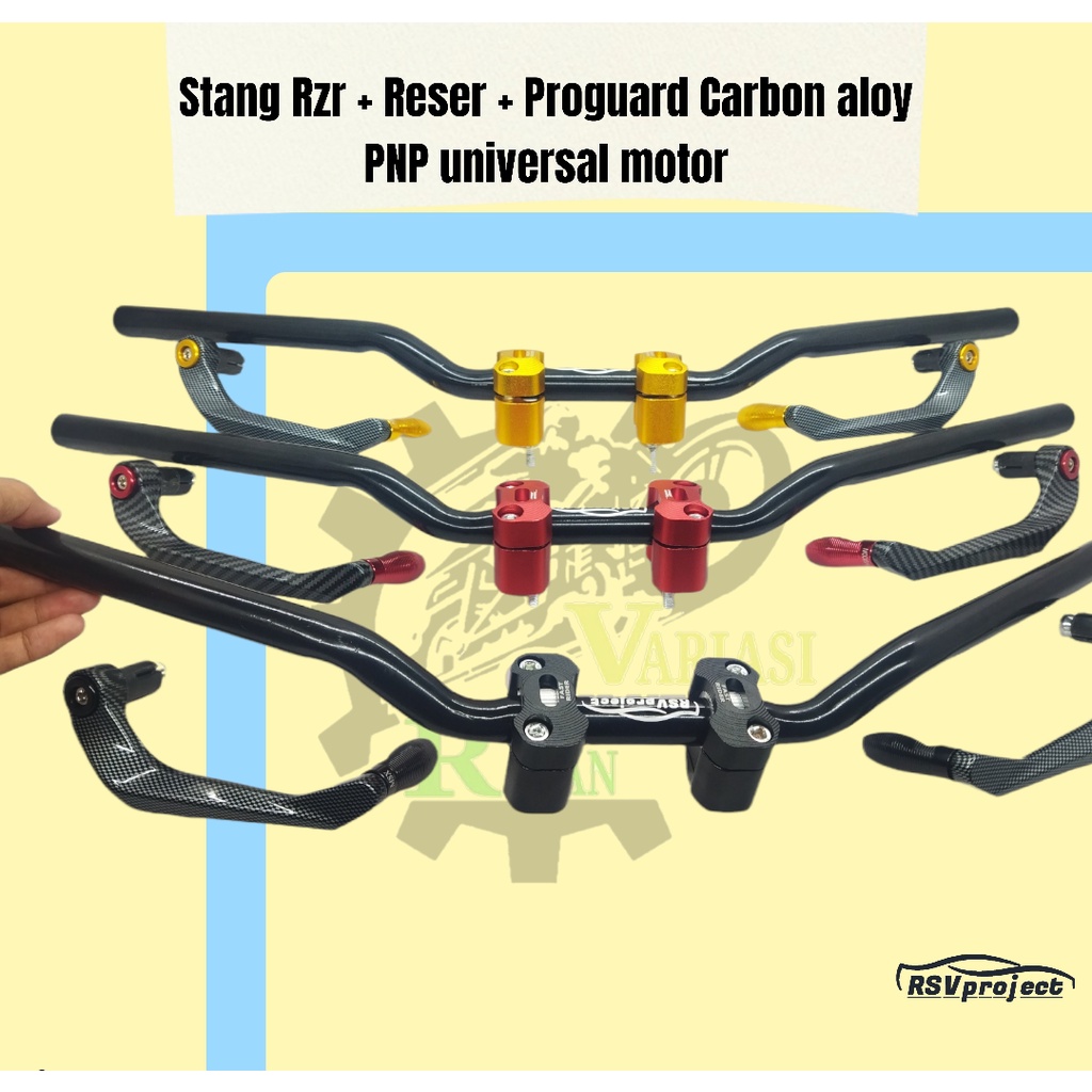 Jual Stang Setang Stir Rzr Raiser Reiser Peninggi Stang Proguard Carbon ...