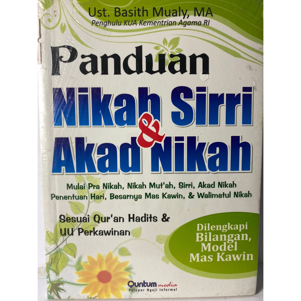 Jual PANDUAN NIKAH SIRRI AKAD NIKAH SIRIH SIRI BASITH MUALY PERNIKAHAN ...