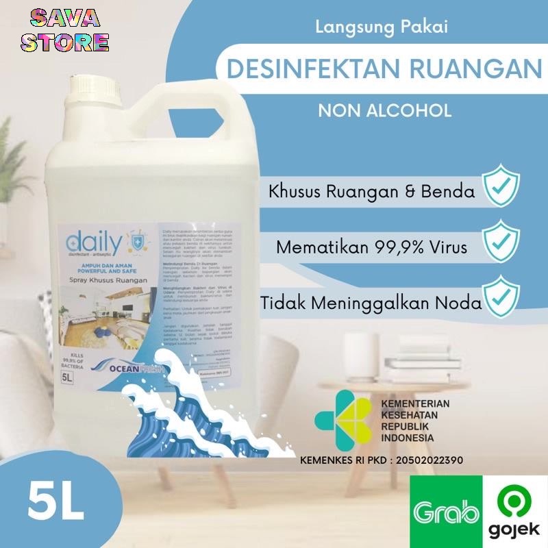 Jual DAILY DESINFEKTAN ANTISEPTIC SPRAY 5 LITER KHUSUS UNTUK RUANGAN ...