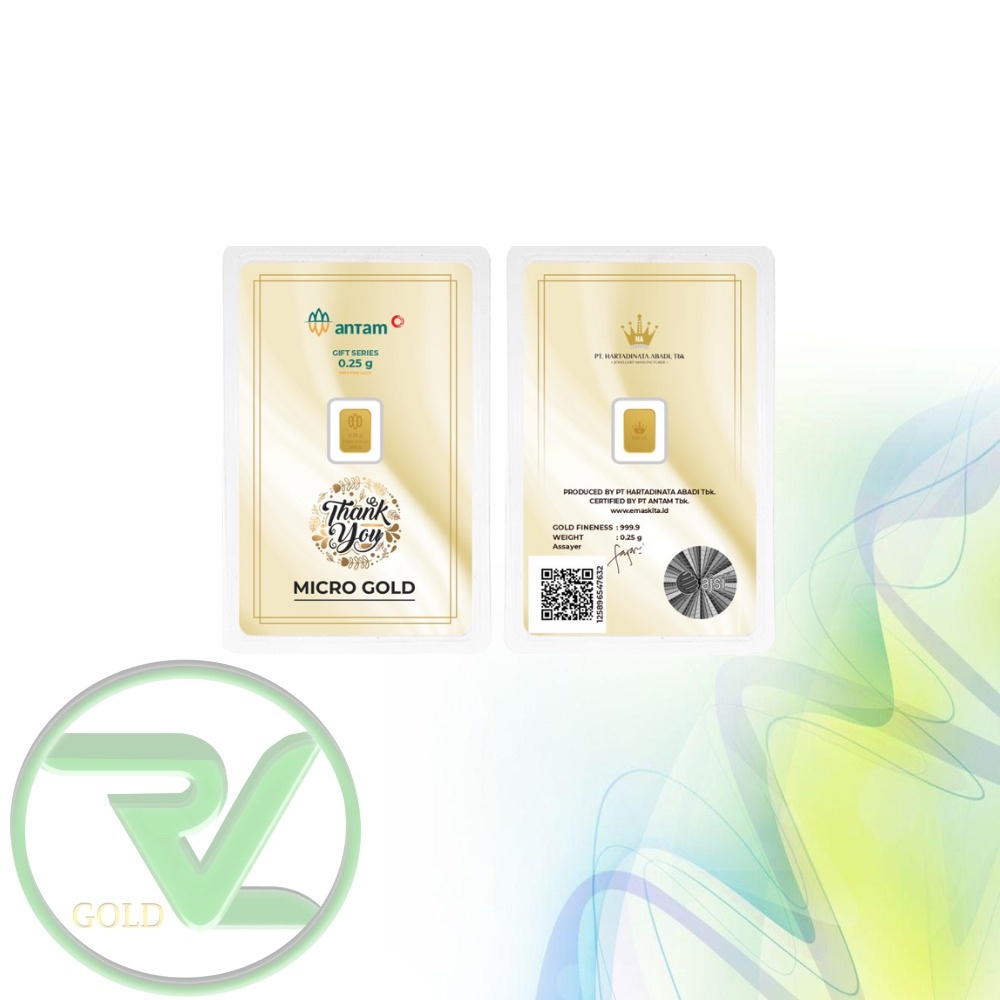 Jual Rvl Gold Micro Gold Antam Hartadinata (Ha) Berat 0.25 Gram ...
