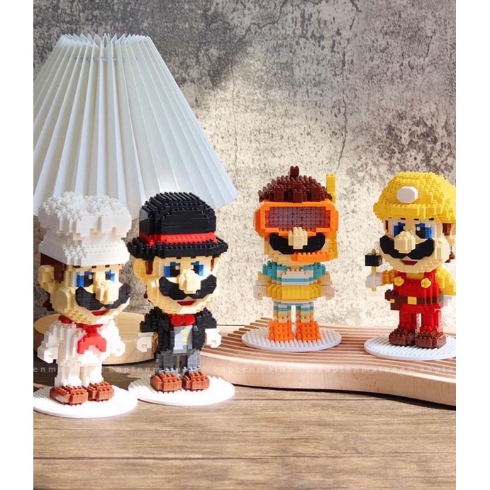 Jual Mainan DIY Lego blocks / nano blocks Mario Job Characters | Shopee ...