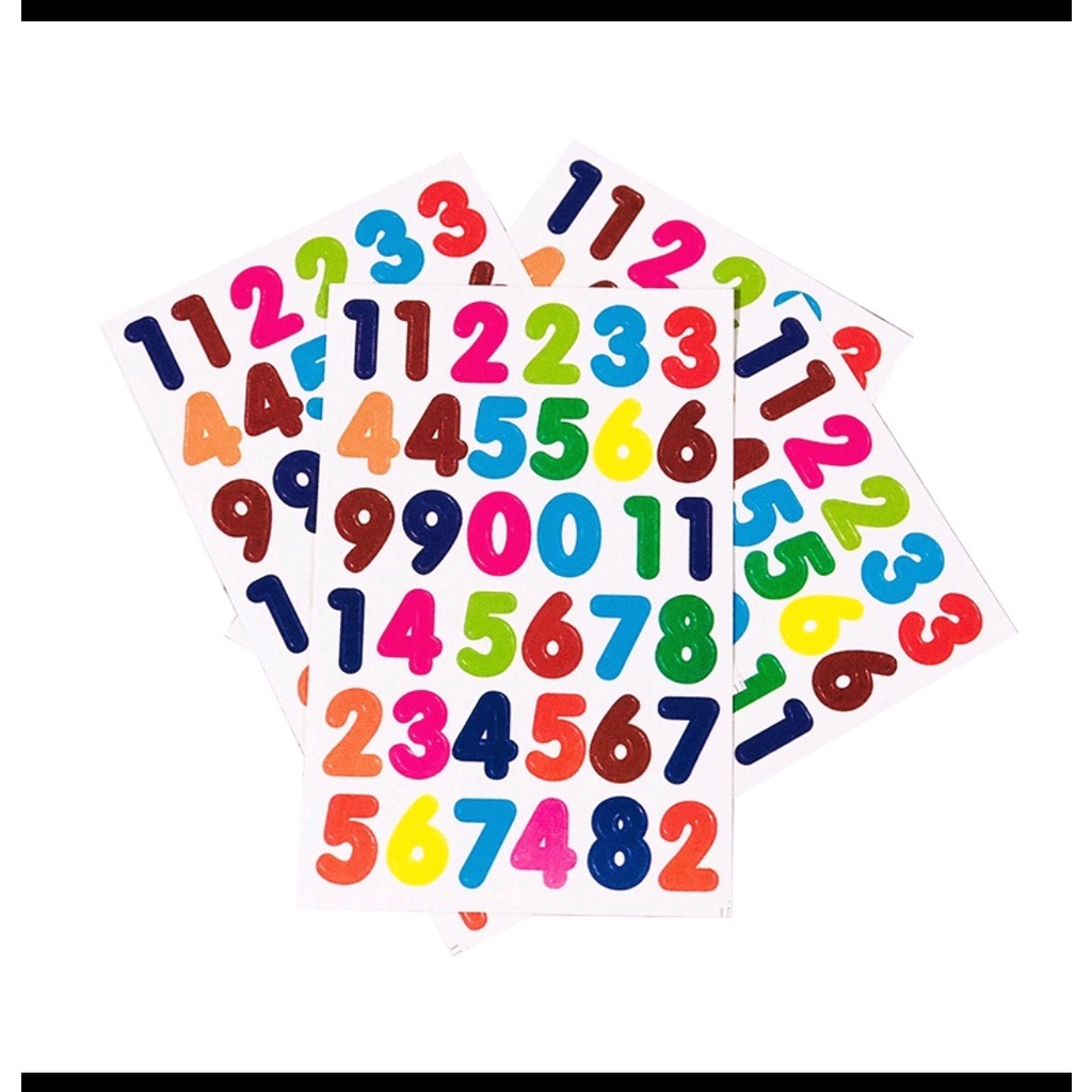 Jual stiker angka untuk belajar anak 1 pcs | Shopee Indonesia