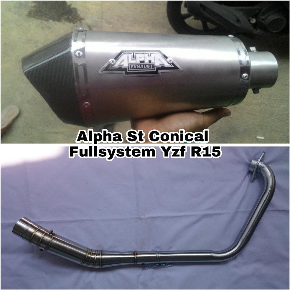 Jual alpha St Conical Fullsystem Yzf R15 V3 Atu Old | Shopee Indonesia