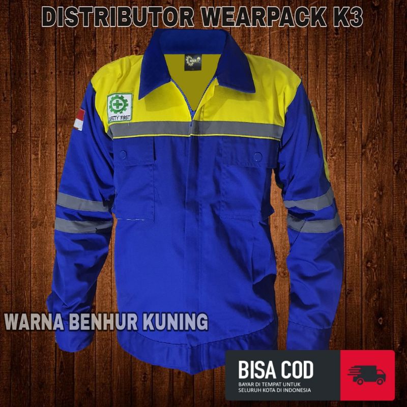 Jual Baju Wearpack Safety/Pakaian kerja Proyek/APD /K3 / lengan panjang ...