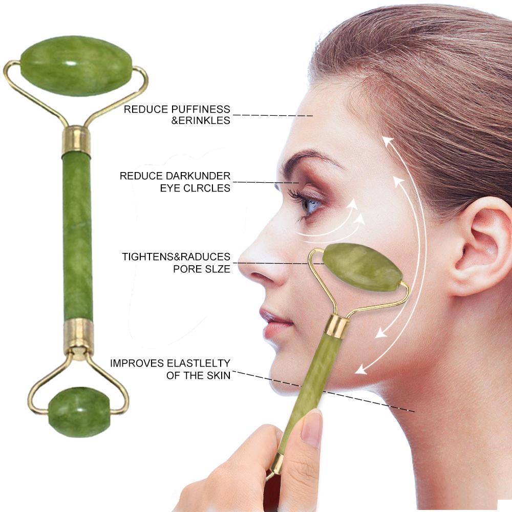 Jual Roller Jade Face Roller Guasha Alat Pijat Wajah Facial Massage ...