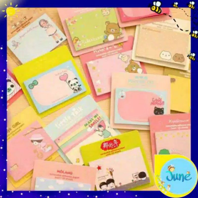 Jual STICKY NOTES MOTIF CARTOON LUCU | Shopee Indonesia