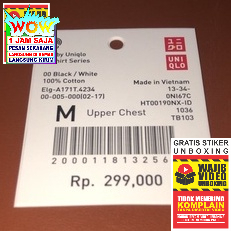 Jual UNIQLO PRICE TAG HANGTAG BARCODESUPER PREMIUM CO 1X DIKIRIM 600PCS ...