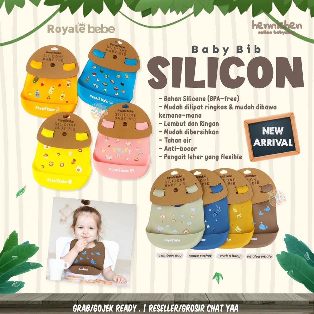 Jual ROYALE BEBE BIB SILICONE SLABER SILIKON BAYI TATAKAN MAKAN BAYI ...