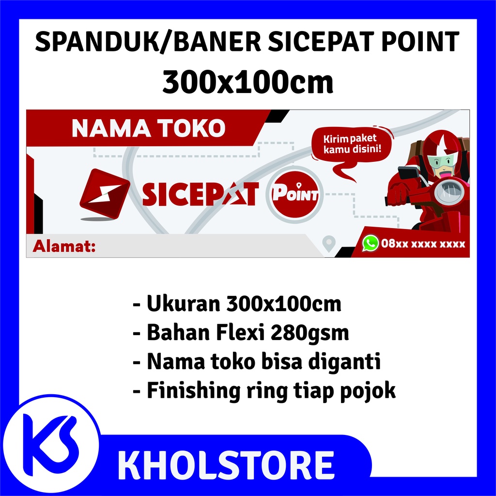 Jual Banner/Spanduk Sicepat Point 300x100cm | Shopee Indonesia