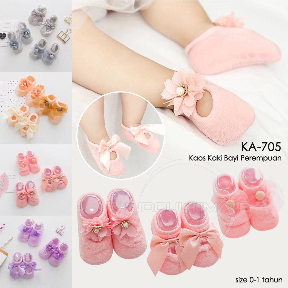 Jual KKA-705 Kaos Kaki Anak Bayi Perempuan 0-1 Tahun Alas Kaki Anak Bayi Balita Baru Lahir Baby ...