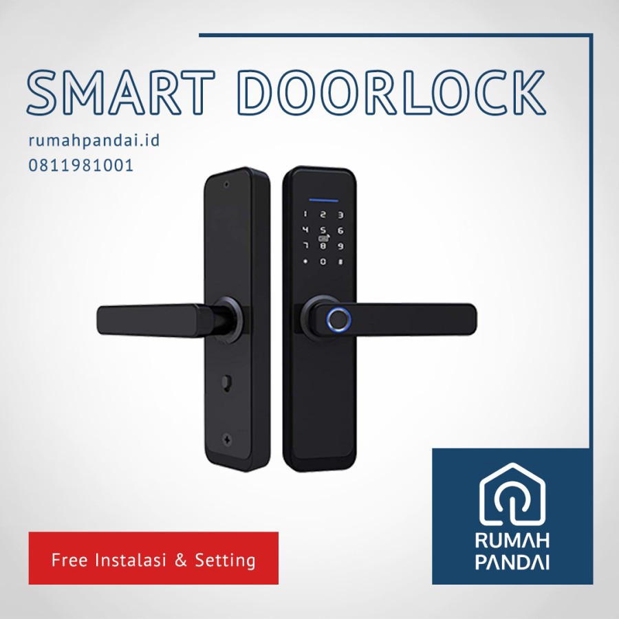 Jual Smart Door Lock Kunci Pintu Digital + Instalasi | Shopee Indonesia