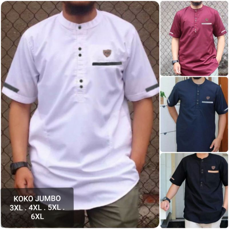 Jual Baju koko Jumbo Pria Dewasah | Shopee Indonesia