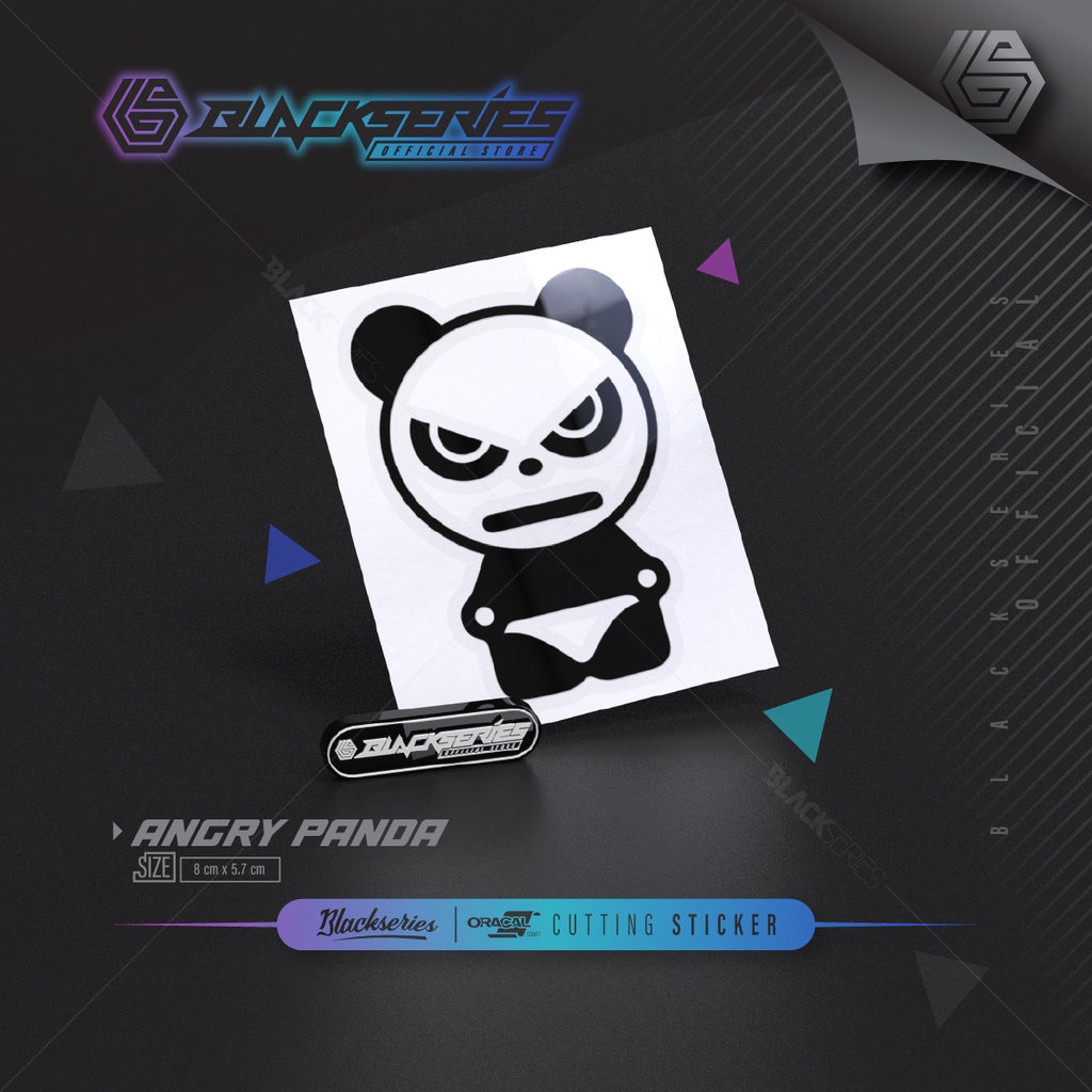 Jual Cutting Stiker Angry Panda | Stiker Angry Panda | JDM | Shopee ...