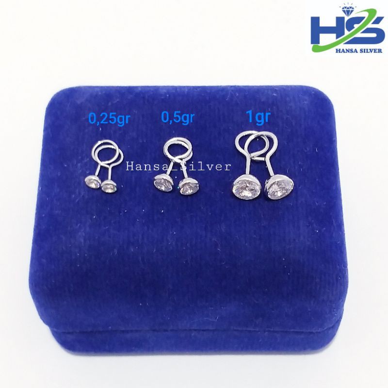 Jual Anting Perak Asli Silver 925 Lapis Emas Putih Model Toge - Anting Perak Wanita Anti Karat ...