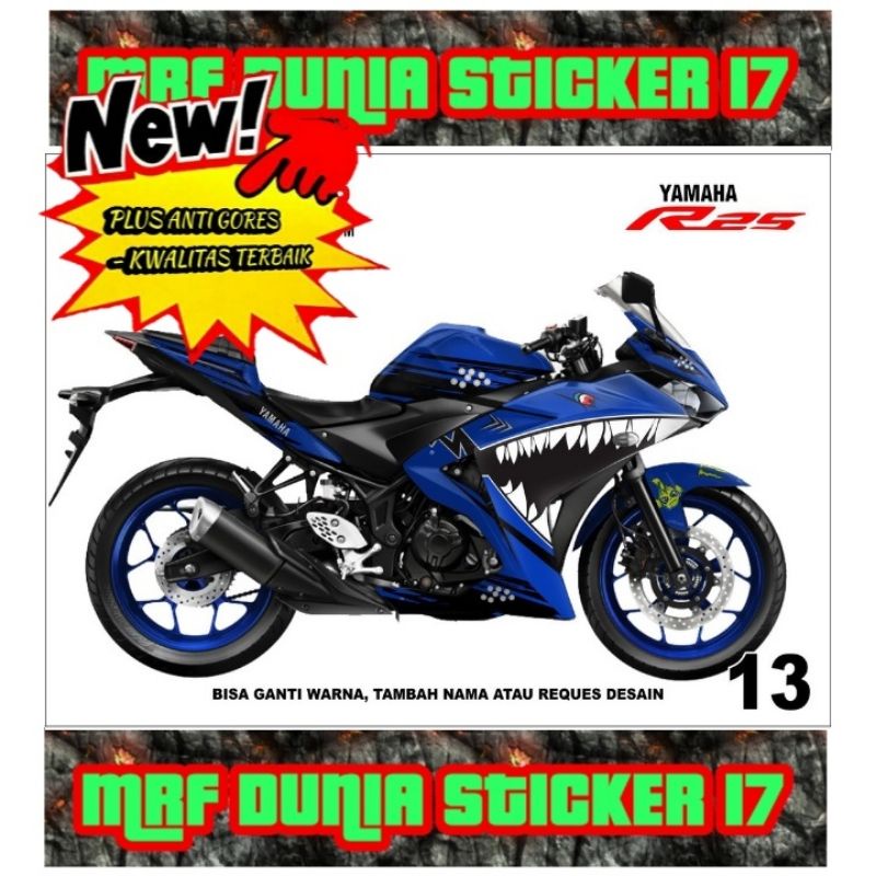 Jual Sticker decal Yamaha R25 Full Body dekal Yamaha R25 Stiker Decal ...