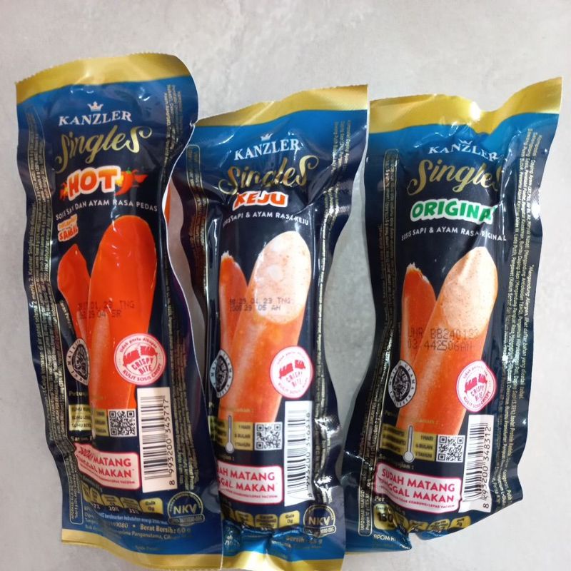 Jual Kanzler Single Sosis Rasa Ori,Keju,Pedas (Sudah matang Tinggal ...