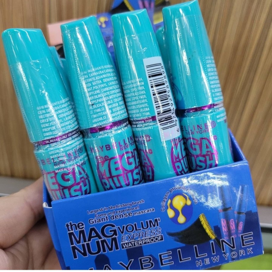 Jual Mascara Maybelline Magnum Mega plush biru | Shopee Indonesia