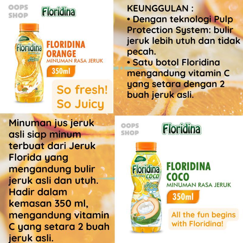 Jual oopsshop | Floridina Orange dan Coco 350ml | Shopee Indonesia