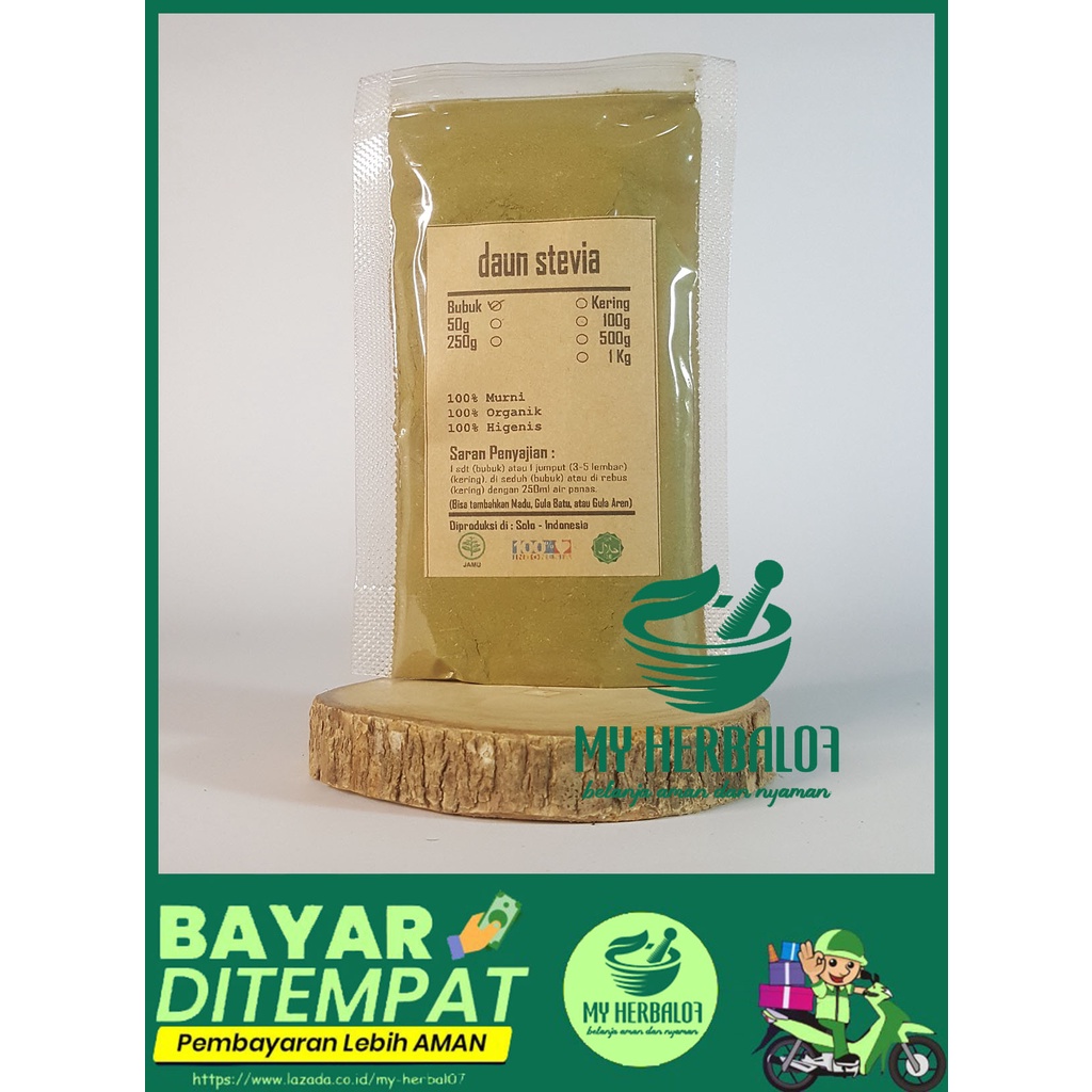 Jual Obat Herbal Jamu Daun Stevia Bubuk Murni Tanpa Campuran / Pencegah ...