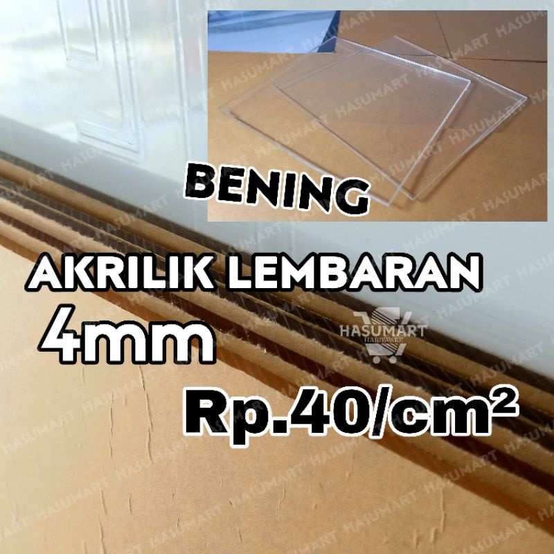 Jual Akrilik 4mm, Bebas Custom Ukuran! Akrilik Lembaran (Kaca Acrylic ...