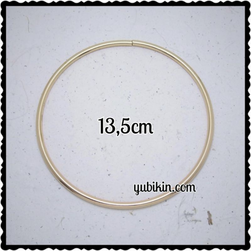 Jual 1 Piece Ring Bulat 13,5cm (Diameter Luar) Tebal 5mm Warna Gold ...