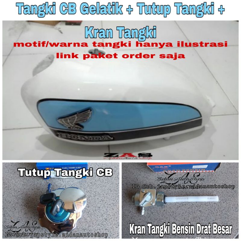Jual Tangki CB 100 Gelatik Dilan putih biru Tengki CB murah Tangki CB ...