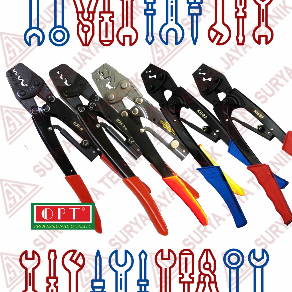 Jual OPT Tang Crimping Skun Hand Crimping Tool Type KH | Shopee Indonesia