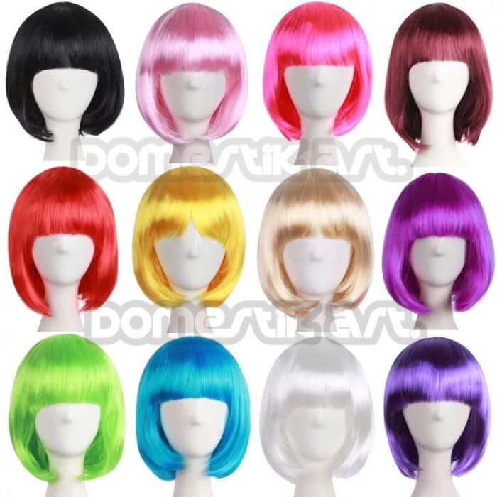Jual Wig bob / WIG RAMBUT PENDEK / wig rambut palsu lurus / RAMBUT ...