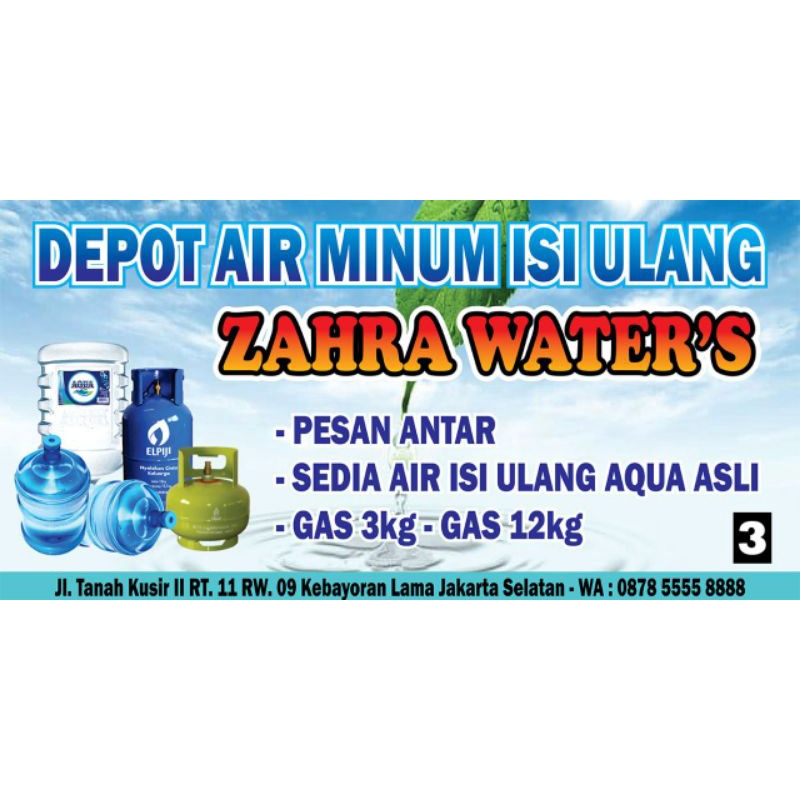 Jual Spanduk Depot Air Minum Isi Ulang (ukuran 2x1meter) | Shopee Indonesia