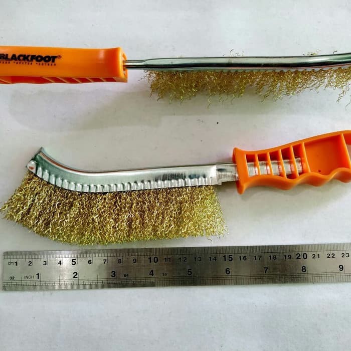 Jual Sikat Kawat Kuningan Plus Gagang / Sikat Kawat Serabut Model ...