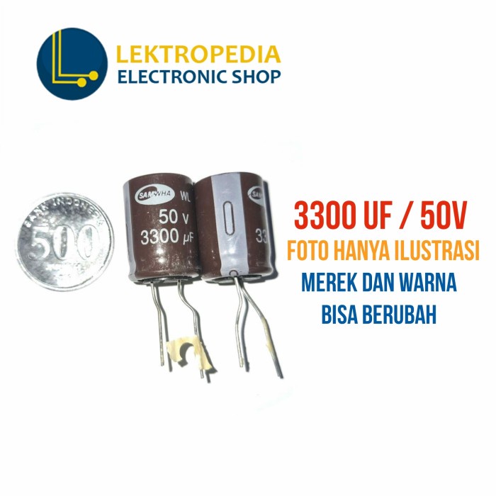 Jual Elco 3300uf 50v Kapasitor 3300 uf mikro 50 v volt Elko 50volt | Shopee Indonesia