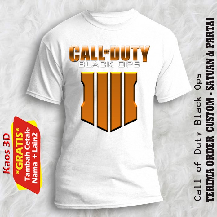 Jual Tshirt 3d Call of Duty Black Ops size anak dan dewasa model unisex ...
