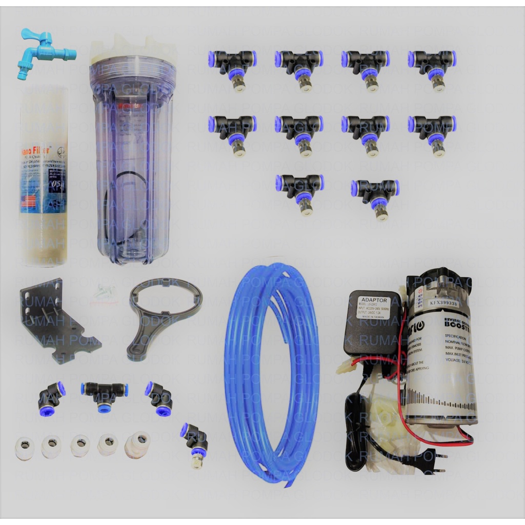 Jual MESIN EMBUN WALET SET 10 TITIK NOZZLE POMPA KEMFLO 24V | Shopee ...