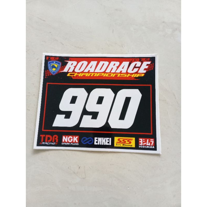 Jual sticker sablon nomor balap random | Shopee Indonesia
