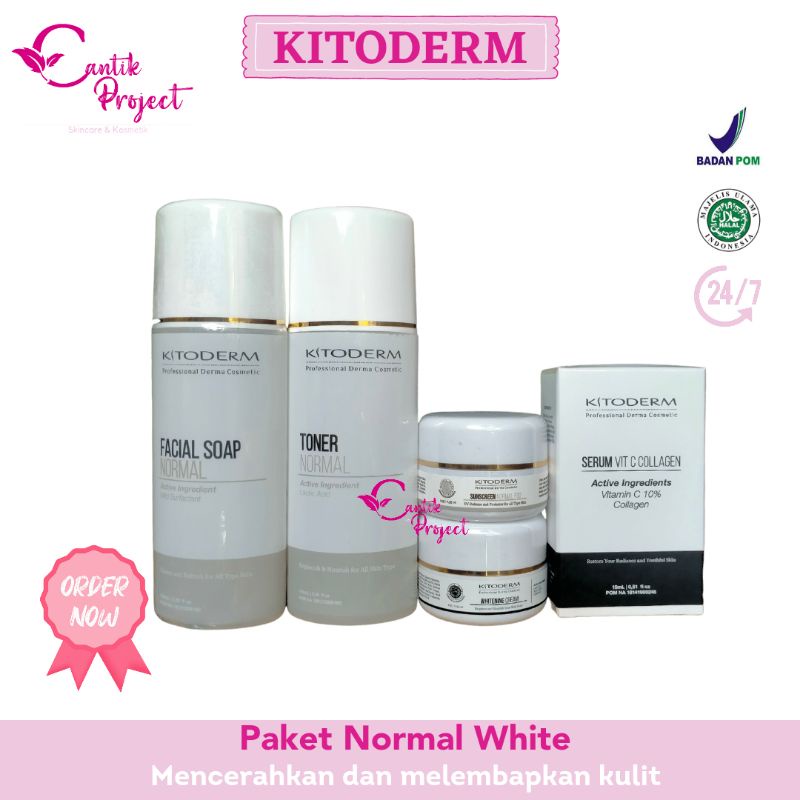 Jual Paket Normal Whitening KITODERM BPOM | Shopee Indonesia