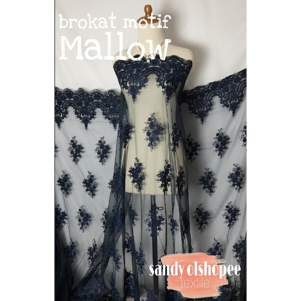 Jual 0,5 meter kain BROKAT TILE / kain KEBAYA BRUKAT motif | Shopee ...