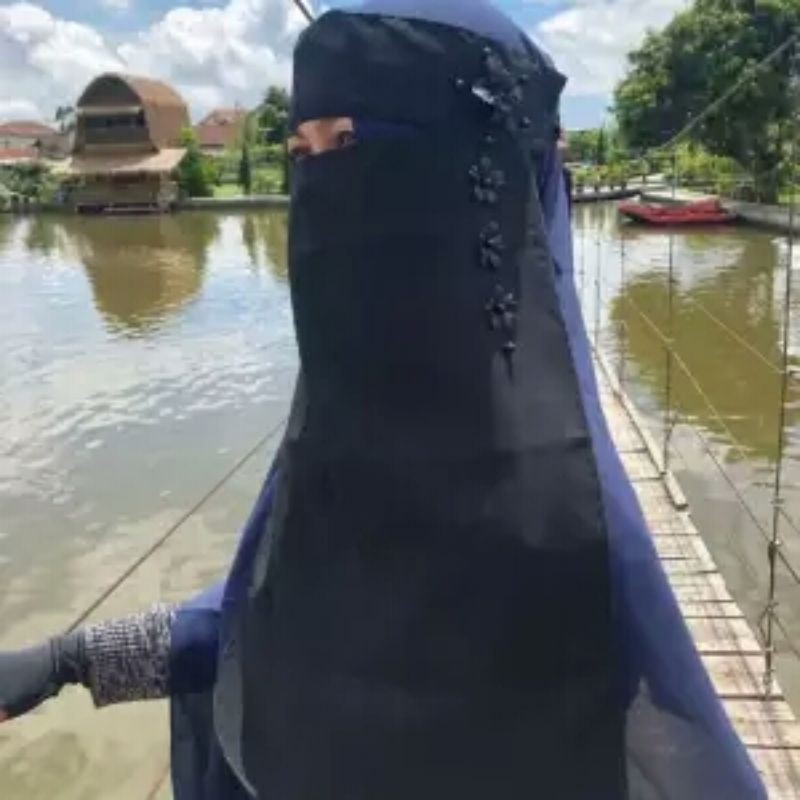 Jual cadar bandana wolfis cadar cantik cadar bunga | Shopee Indonesia