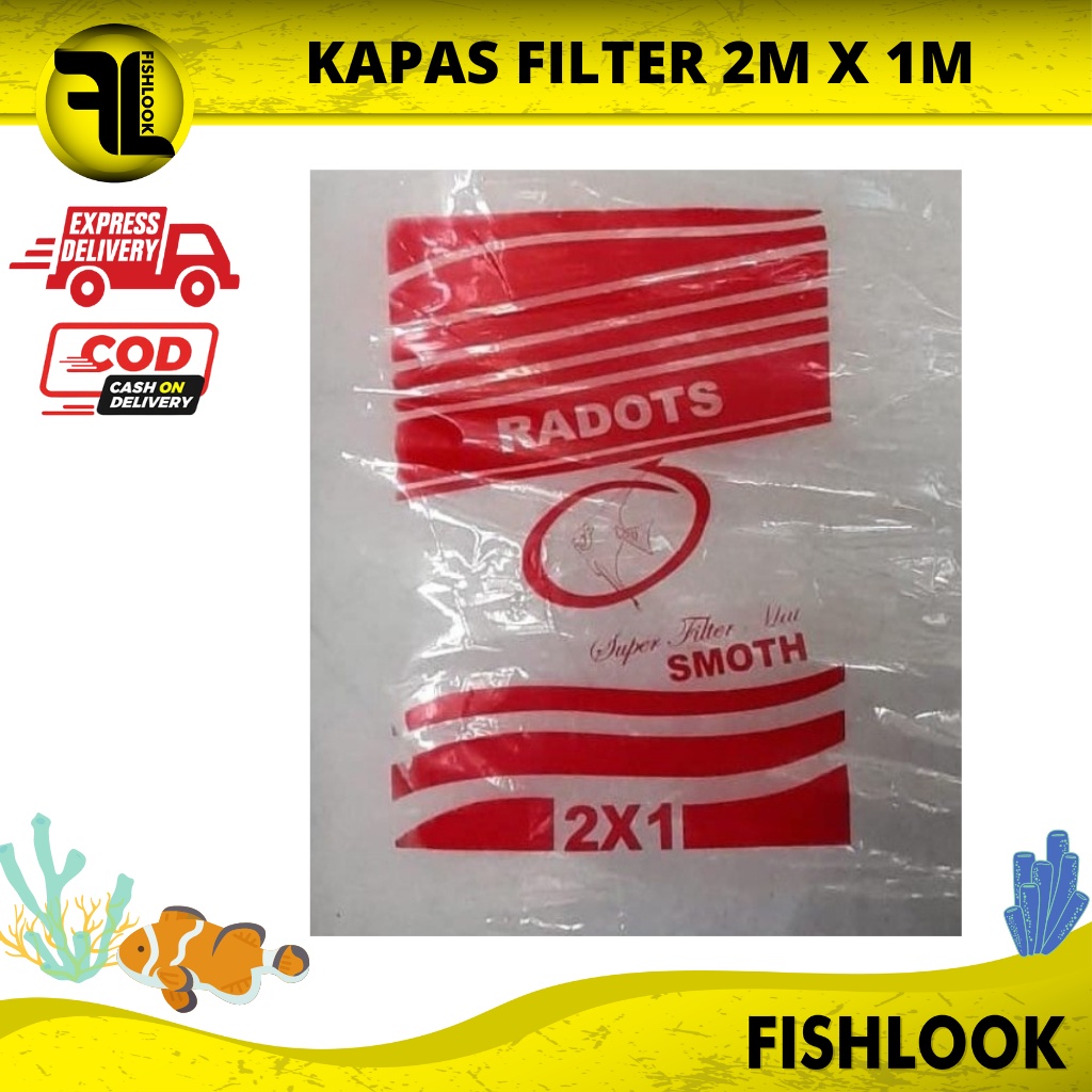 Jual Kapas filter aquarium size XL busa putih kolam 2mx1m 2x1 | Shopee ...