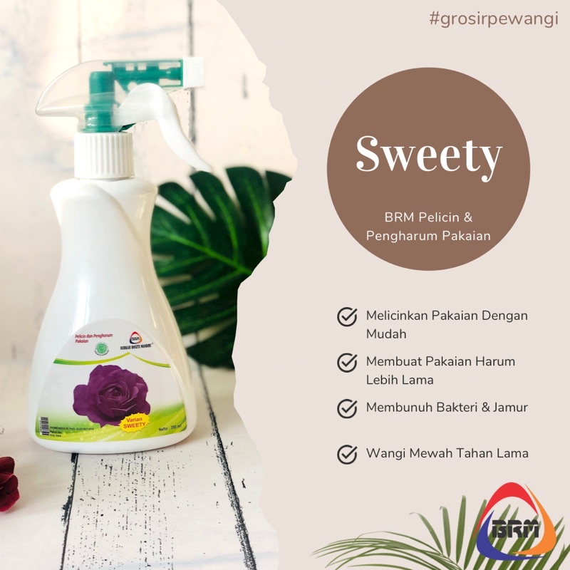 Jual BRM Mawar Super Laundry Pewangi Setrika Varian Ungu Sweety 350ML ...