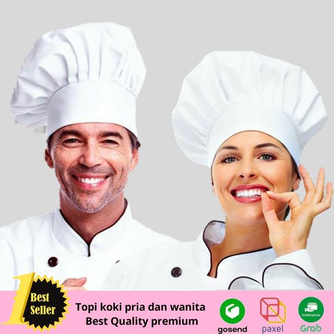 Jual Topi koki putih /hat chef white | Shopee Indonesia
