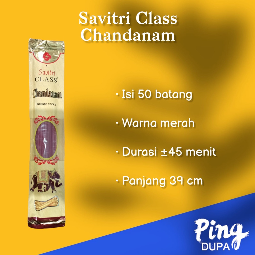 Jual Dupa Chandanam Cendana Pouch Isi 50 Batang Hio By Savitri India ...