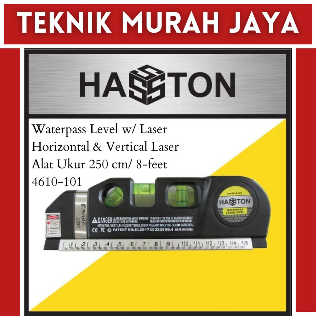 Jual Laser Level Waterpass Hasston 4610-101 Leveling Meteran Penggaris ...